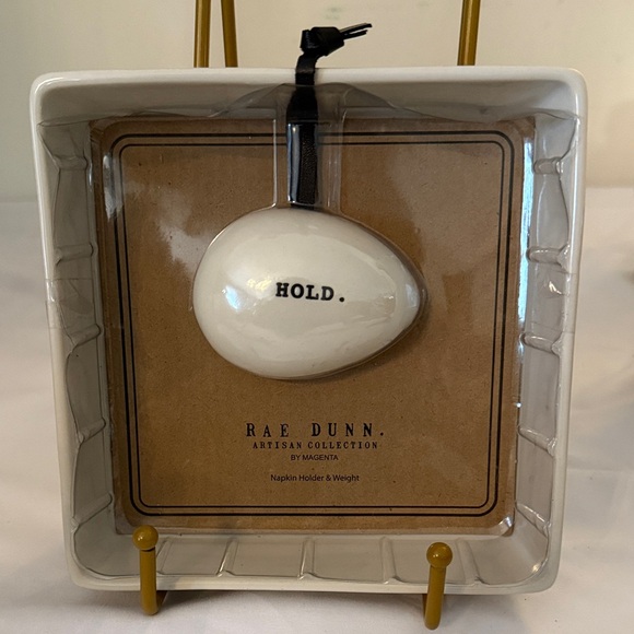 Rae Dunn | Dining | Rae Dunn White Napkin Holder With Ceramic Weight ...